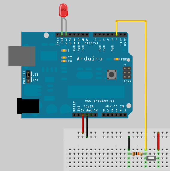 Pellok Arduino Lab2 使用按鍵控制 Led 燈號